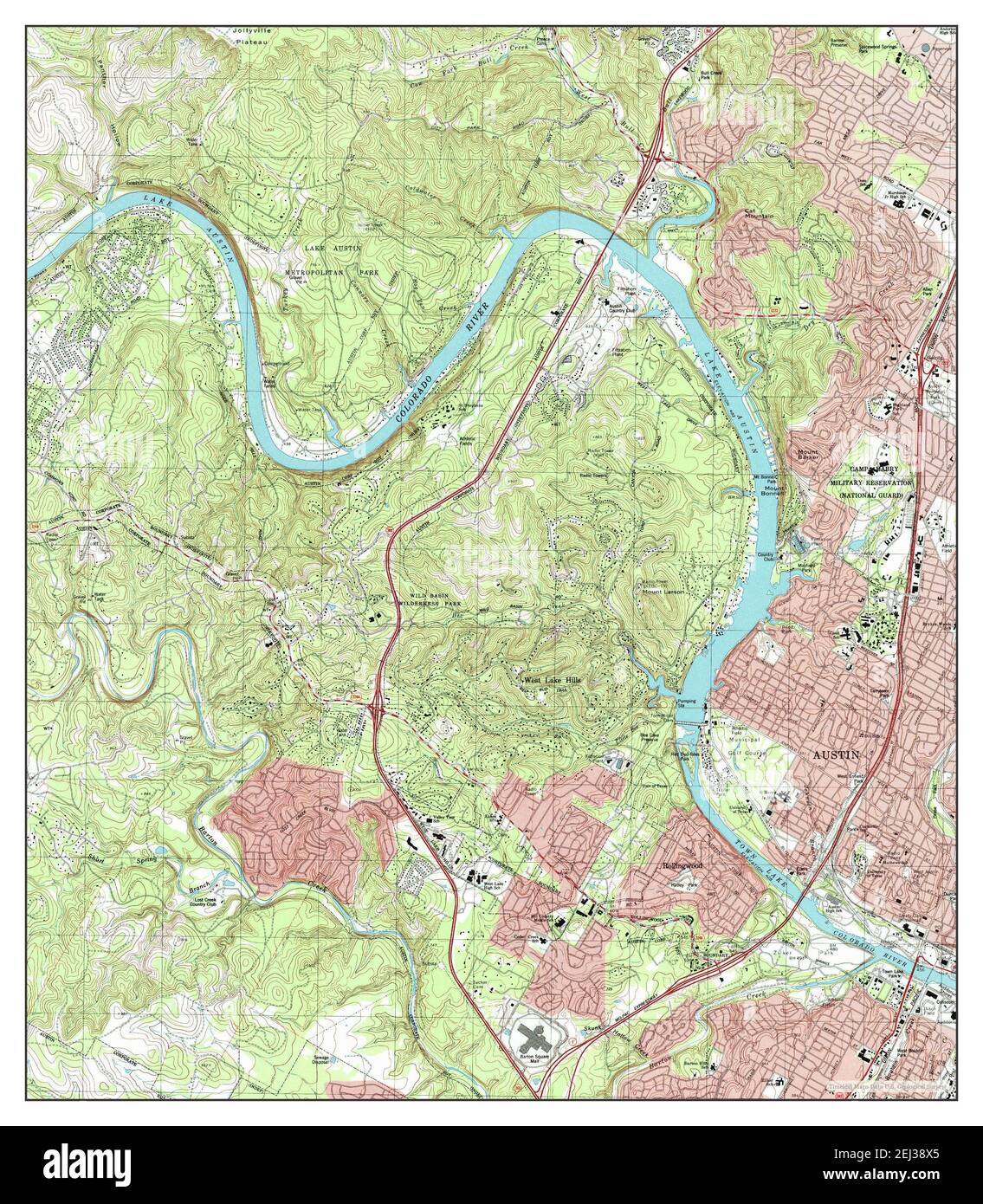 Austin West, Texas, map 1988, 1:24000, United States of America by ...