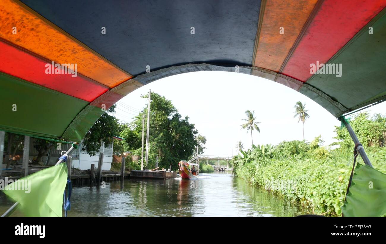 BANGKOK, THAILAND - 13 JULY 2019: Traditional asian river canal. View ...