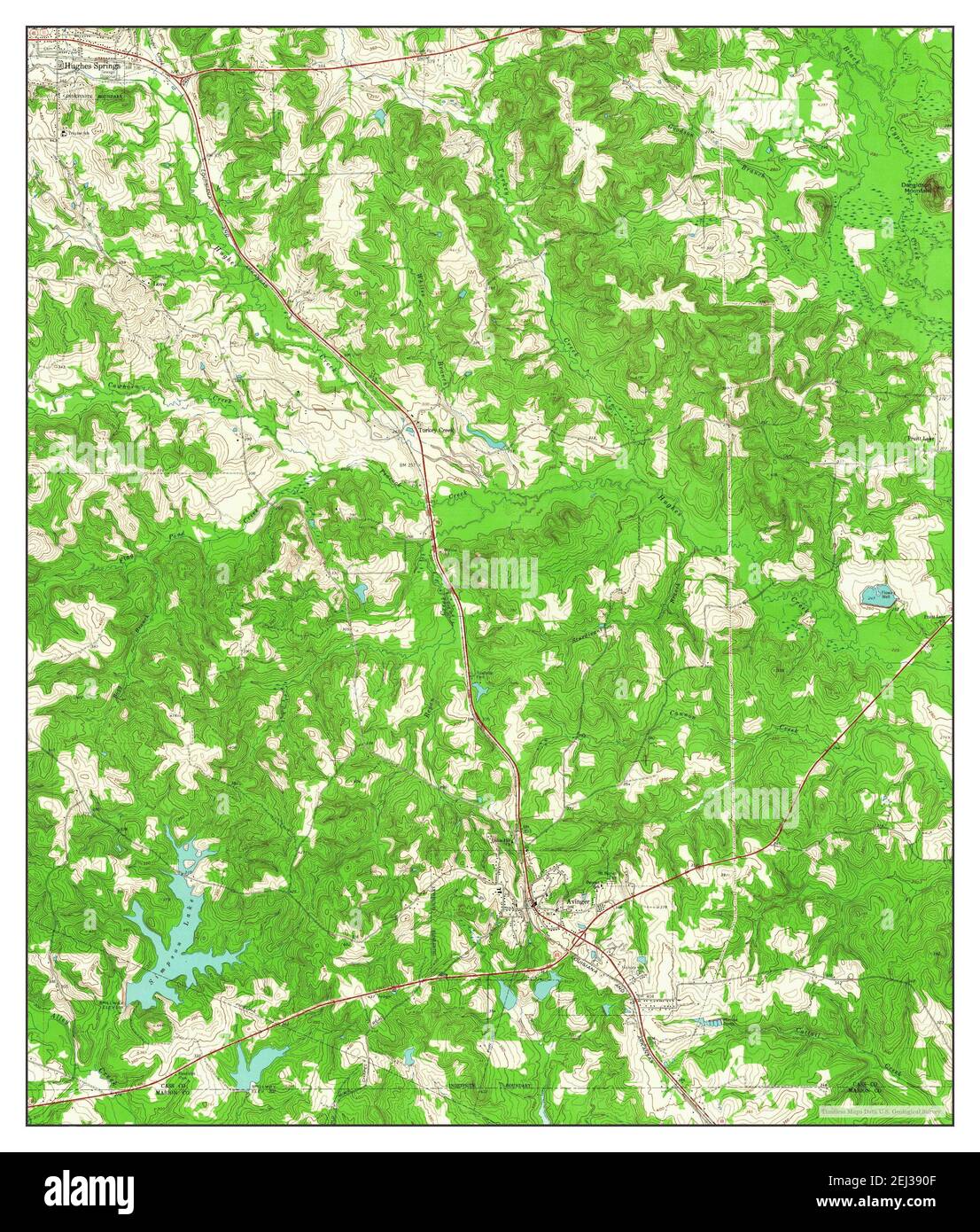 Avinger, Texas, map 1962, 1:24000, United States of America by Timeless ...