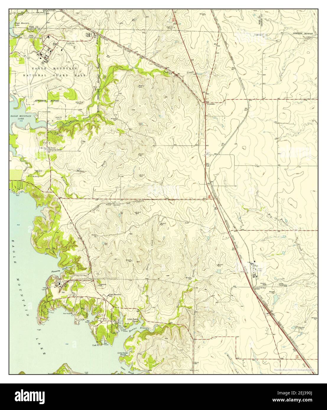 Avondale, Texas, map 1955, 1:24000, United States of America by ...