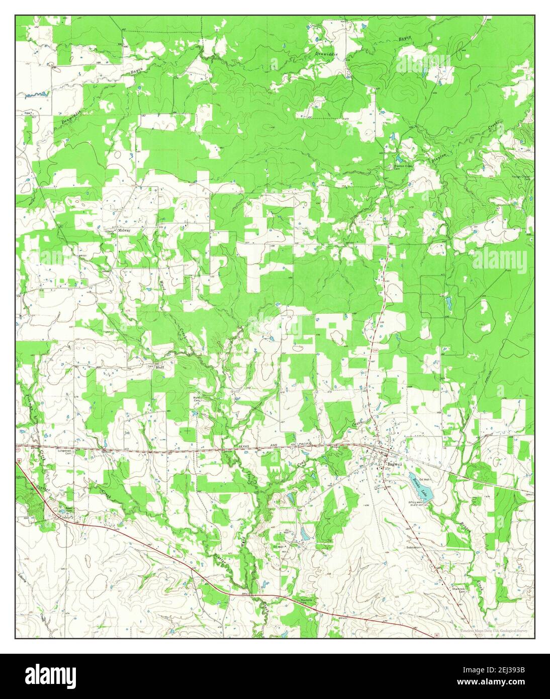 Bagwell, Texas, map 1964, 1:24000, United States of America by Timeless ...