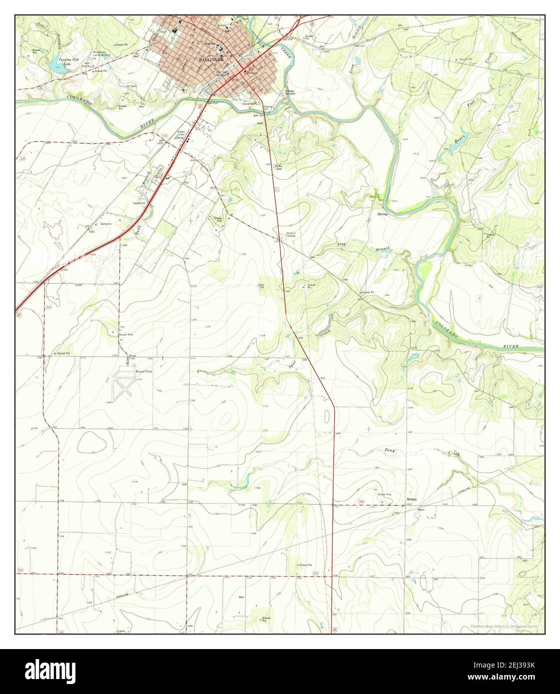 Map of ballinger hi-res stock photography and images - Alamy