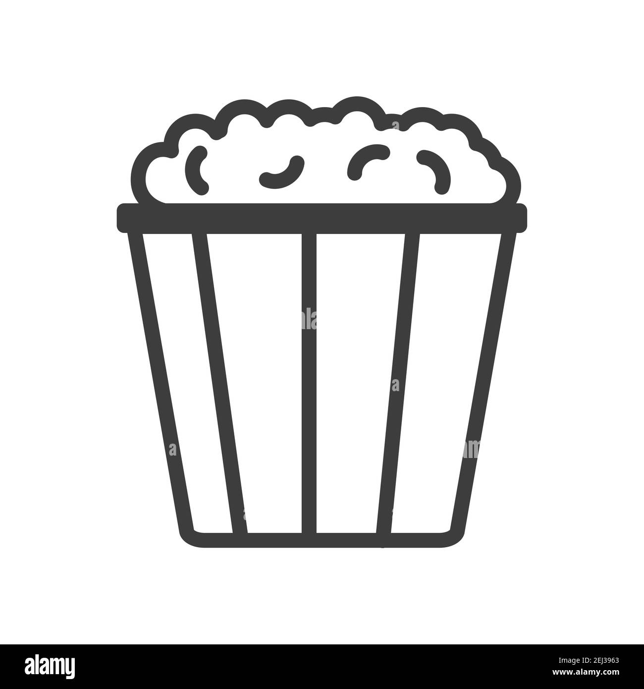 Black And White Popcorn Vector