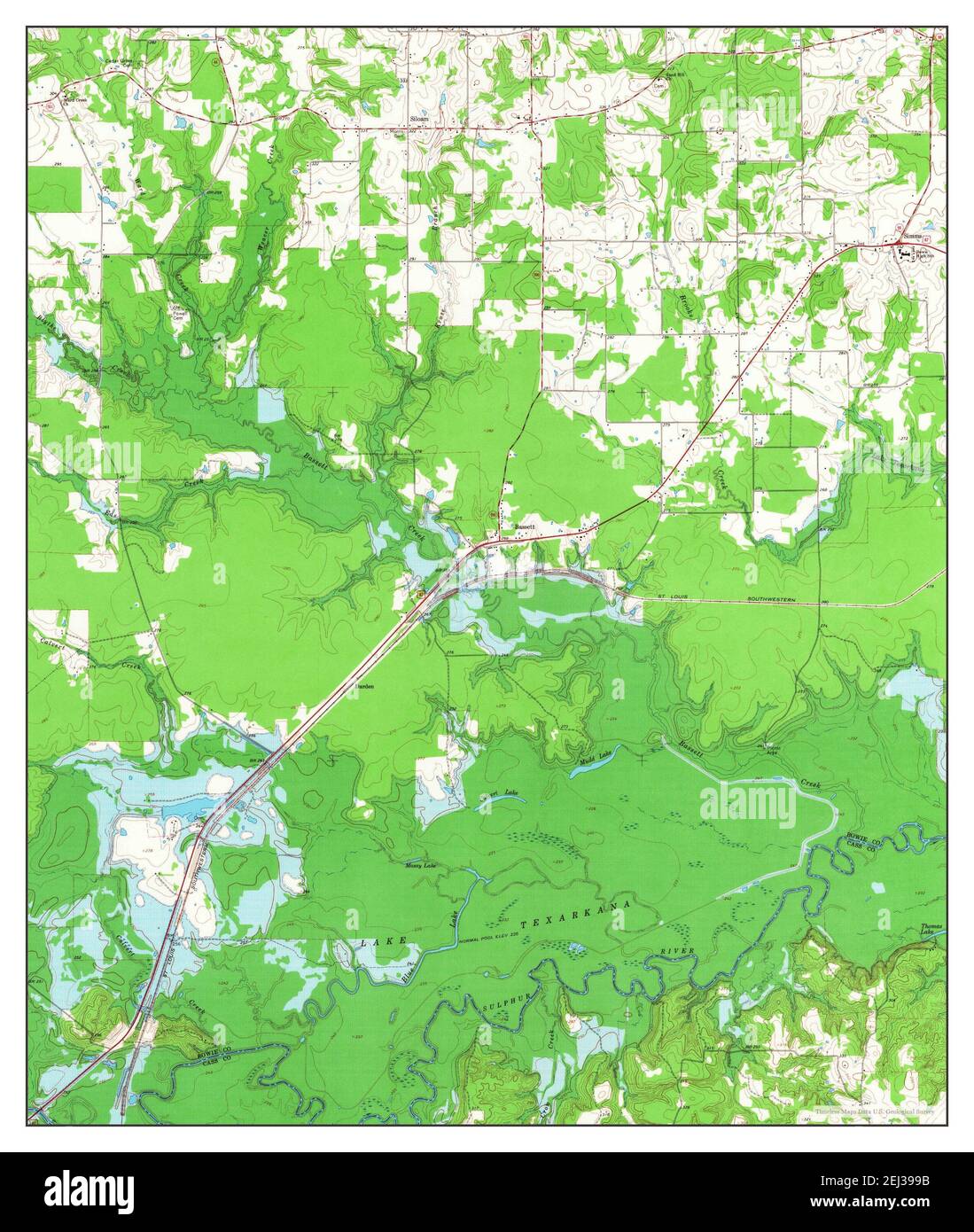 Bassett, Texas, map 1965, 1:24000, United States of America by Timeless ...