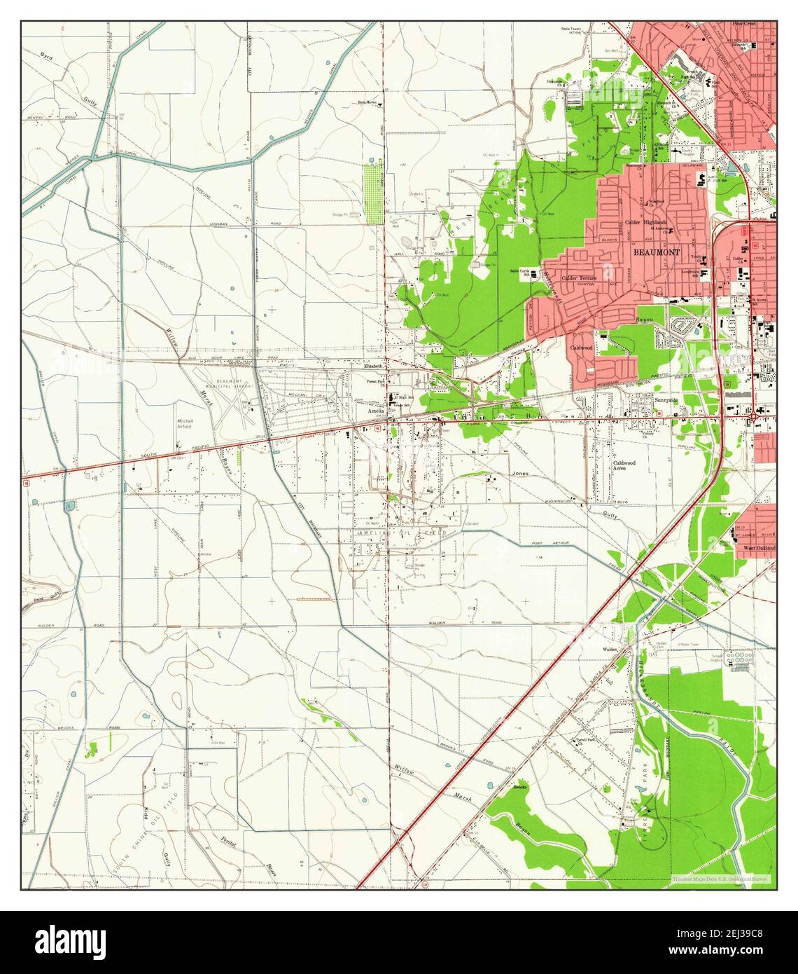 Beaumont West, Texas, map 1960, 1:24000, United States of America by ...