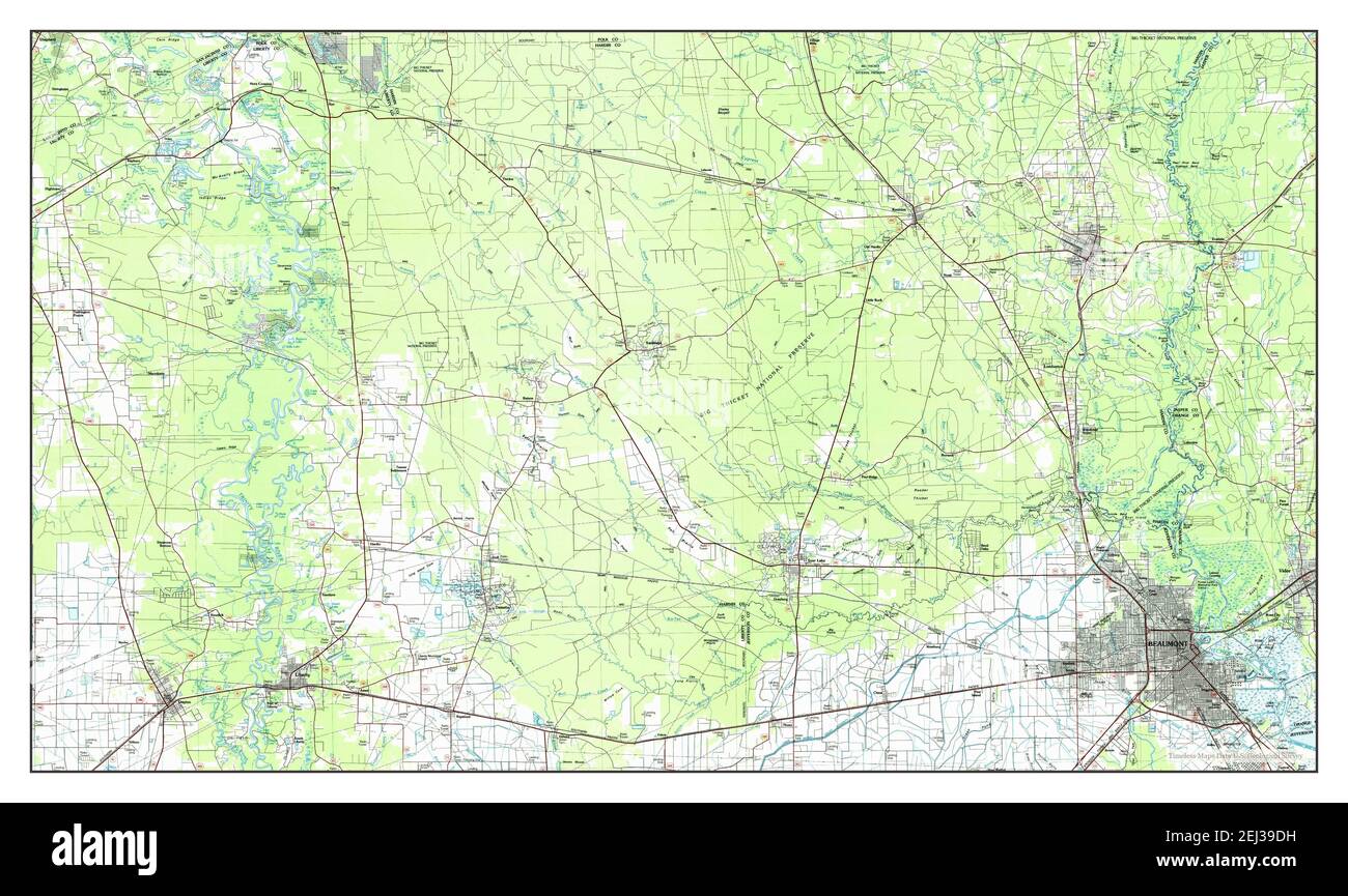 Beaumont, Texas, map 1986, 1:100000, United States of America by ...