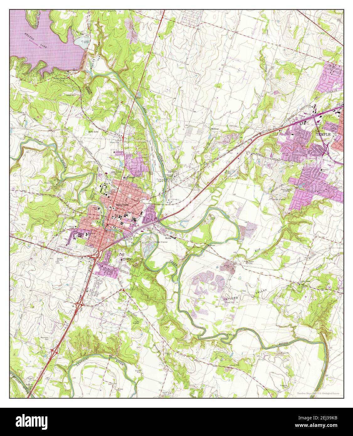 Map of belton texas Cut Out Stock Images & Pictures - Alamy
