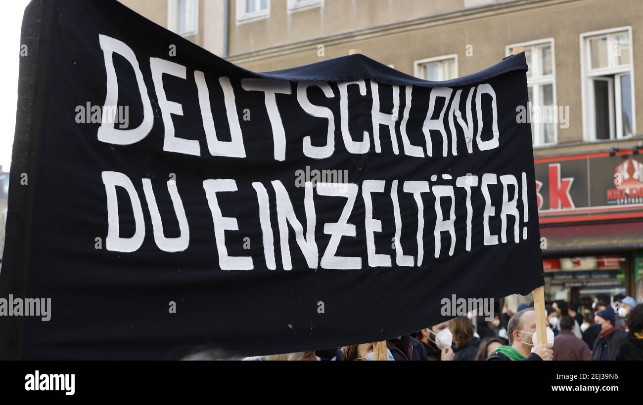 Berlin, Germany. 20th Feb, 2021. In the attack in Hanau exactly one ...