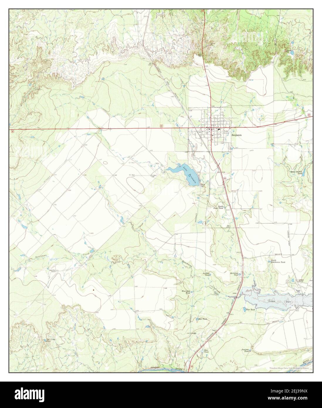 Benjamin, Texas, map 1967, 1:24000, United States of America by ...