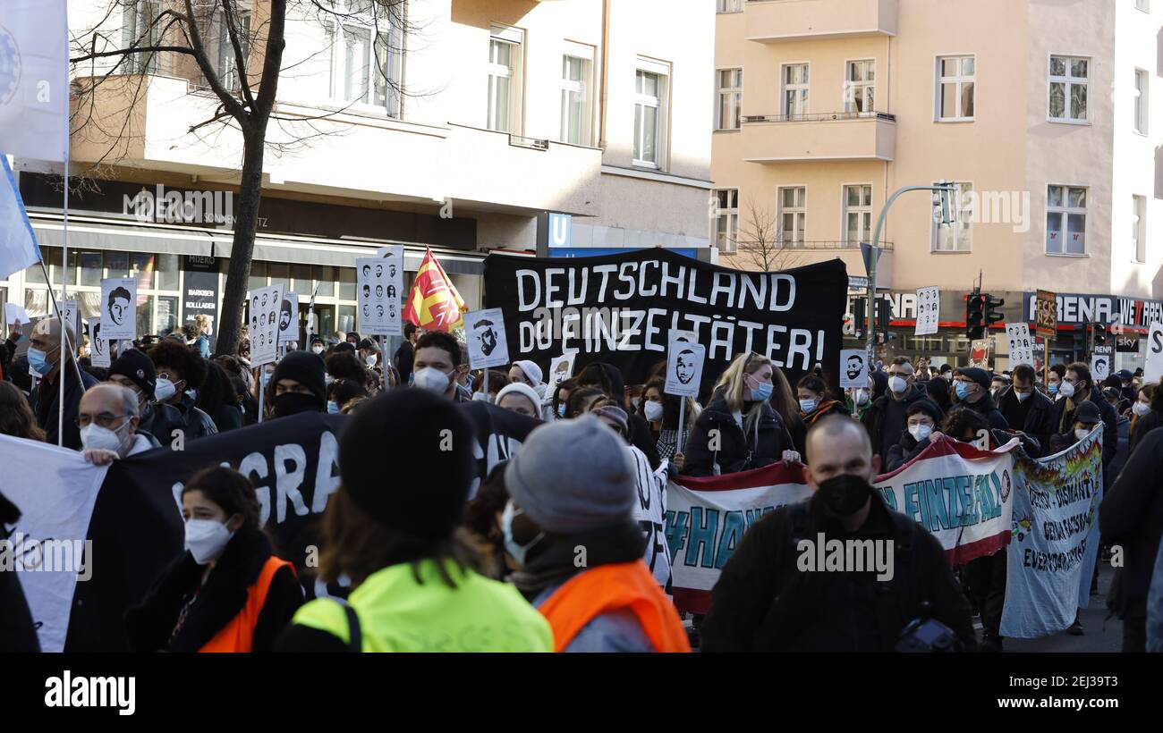 Berlin, Germany. 20th Feb, 2021. In the attack in Hanau exactly one ...