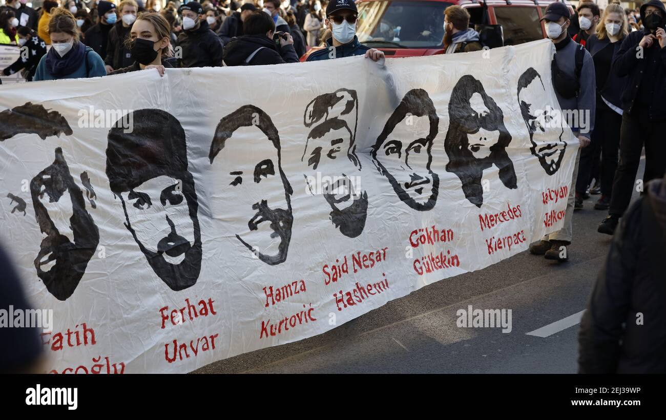 Berlin, Germany. 20th Feb, 2021. In the attack in Hanau exactly one ...