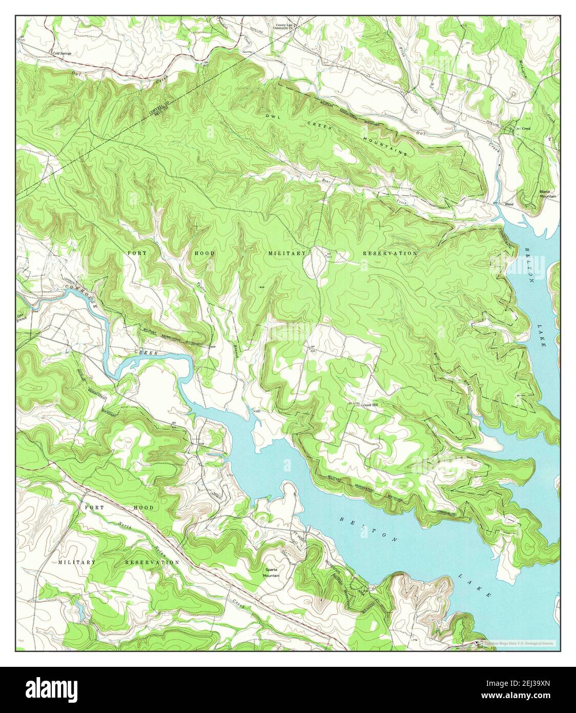 Bland, Texas, map 1958, 1:24000, United States of America by Timeless ...