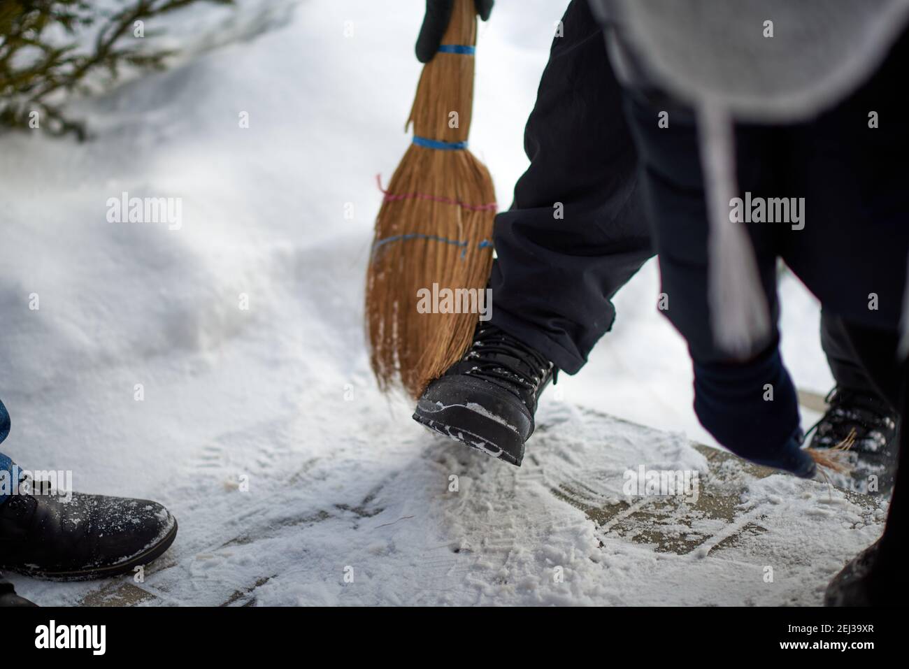 Brushing someone off hi-res stock photography and images - Alamy