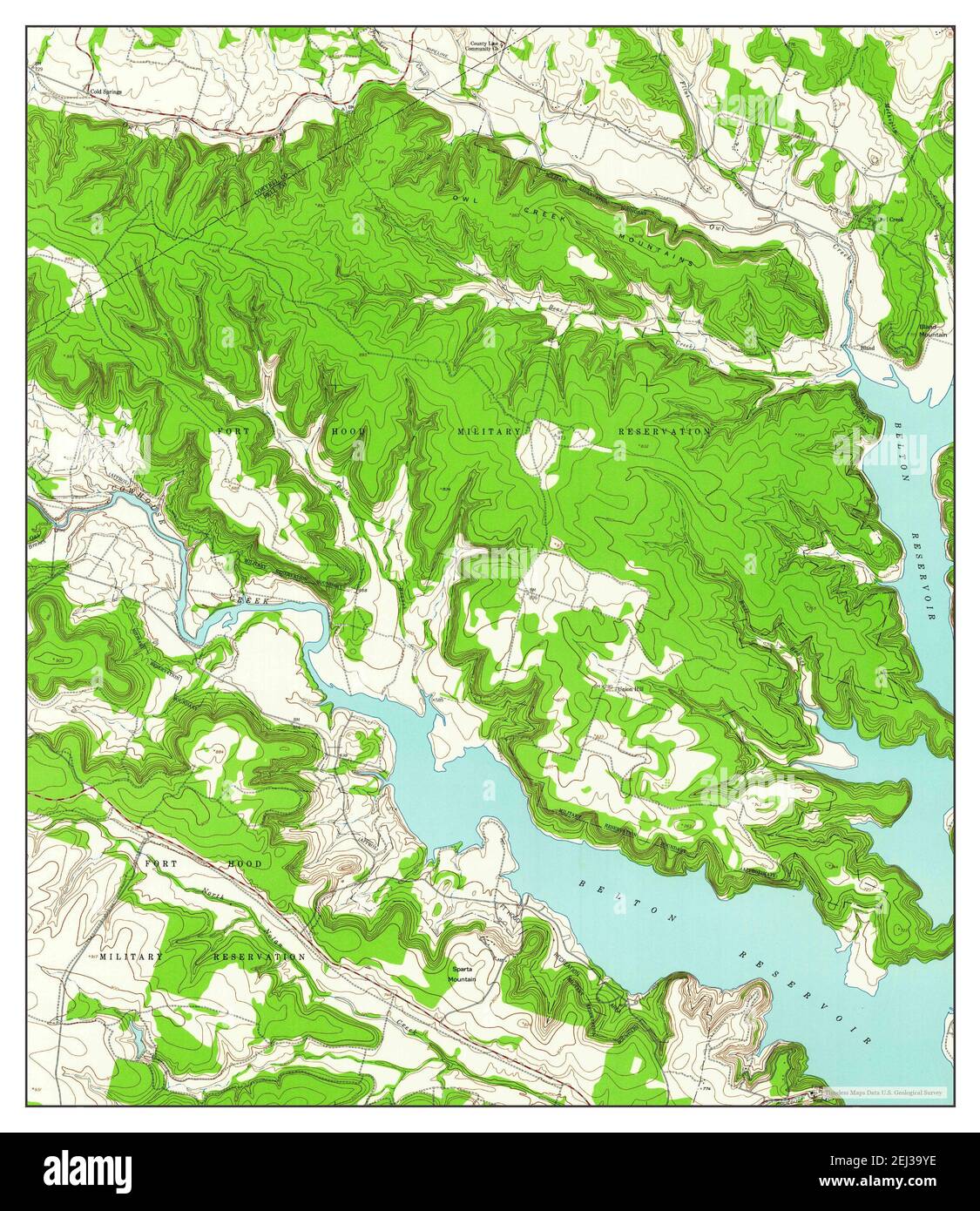 Bland, Texas, map 1958, 1:24000, United States of America by Timeless ...