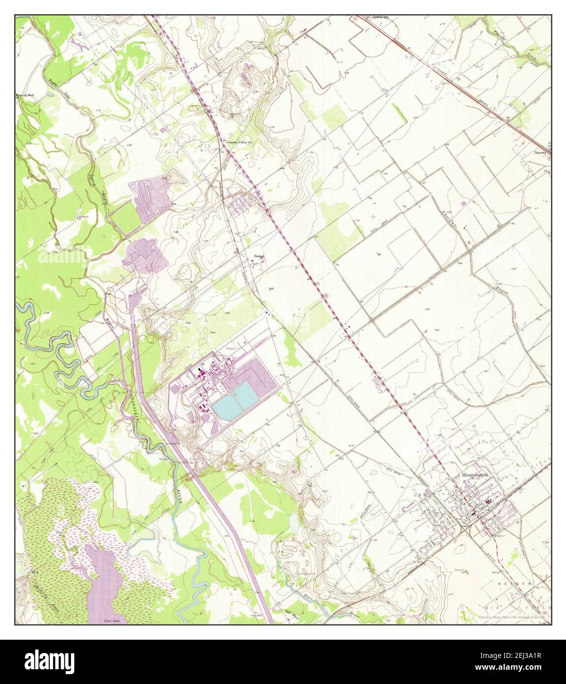 Map of bloomington texas hi-res stock photography and images - Alamy