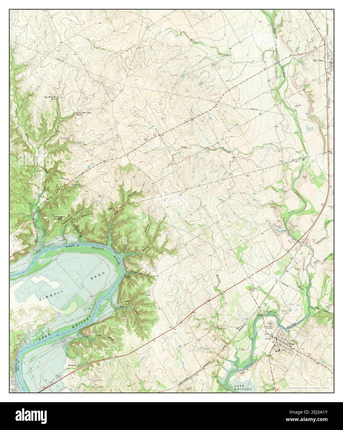 Blum, Texas, map 1968, 1:24000, United States of America by Timeless ...
