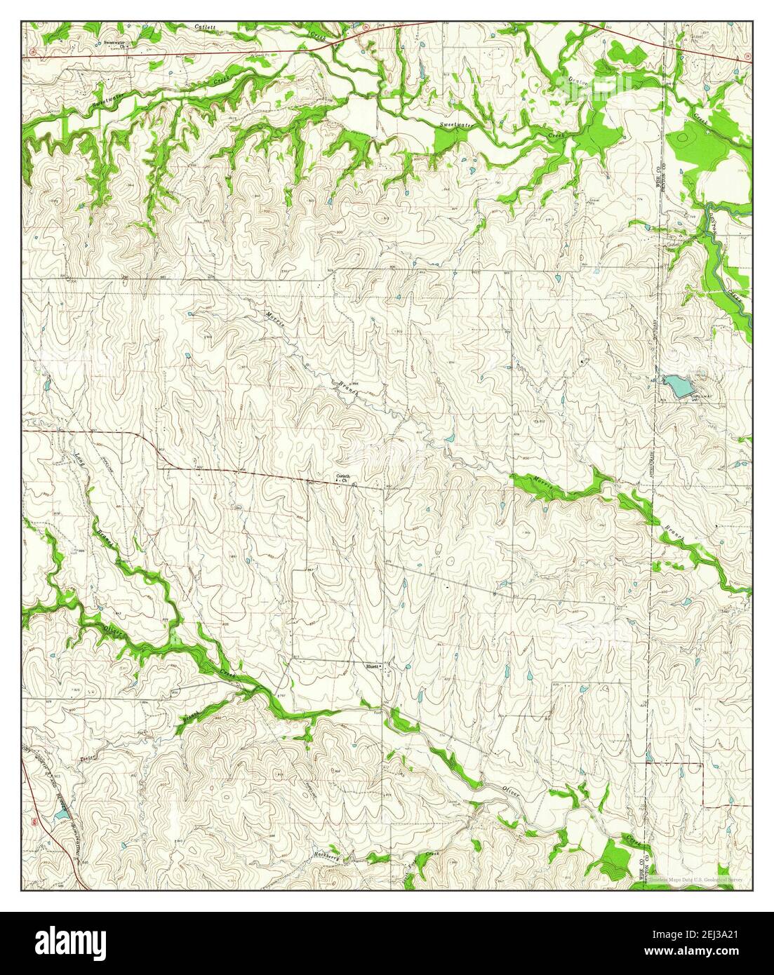 Bluett, Texas, map 1960, 1:24000, United States of America by Timeless ...
