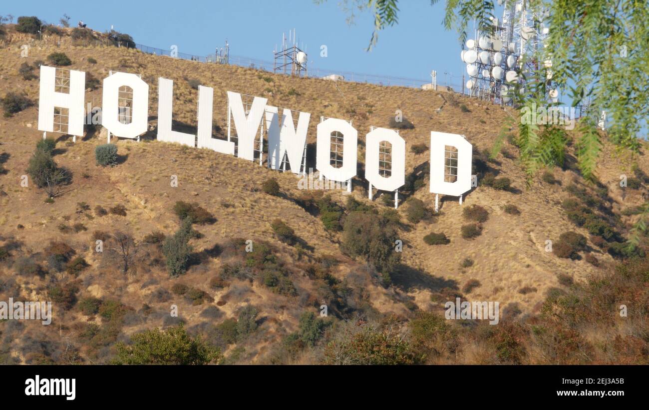 LOS ANGELES, CALIFORNIA, USA - 7 NOV 2019: Iconic Hollywood sign. Big ...
