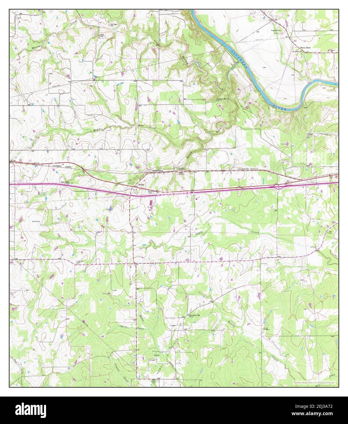 Borden, Texas, map 1957, 1:24000, United States of America by Timeless ...