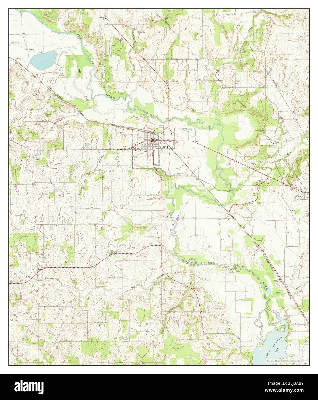 Boyd, Texas, map 1960, 1:24000, United States of America by Timeless ...
