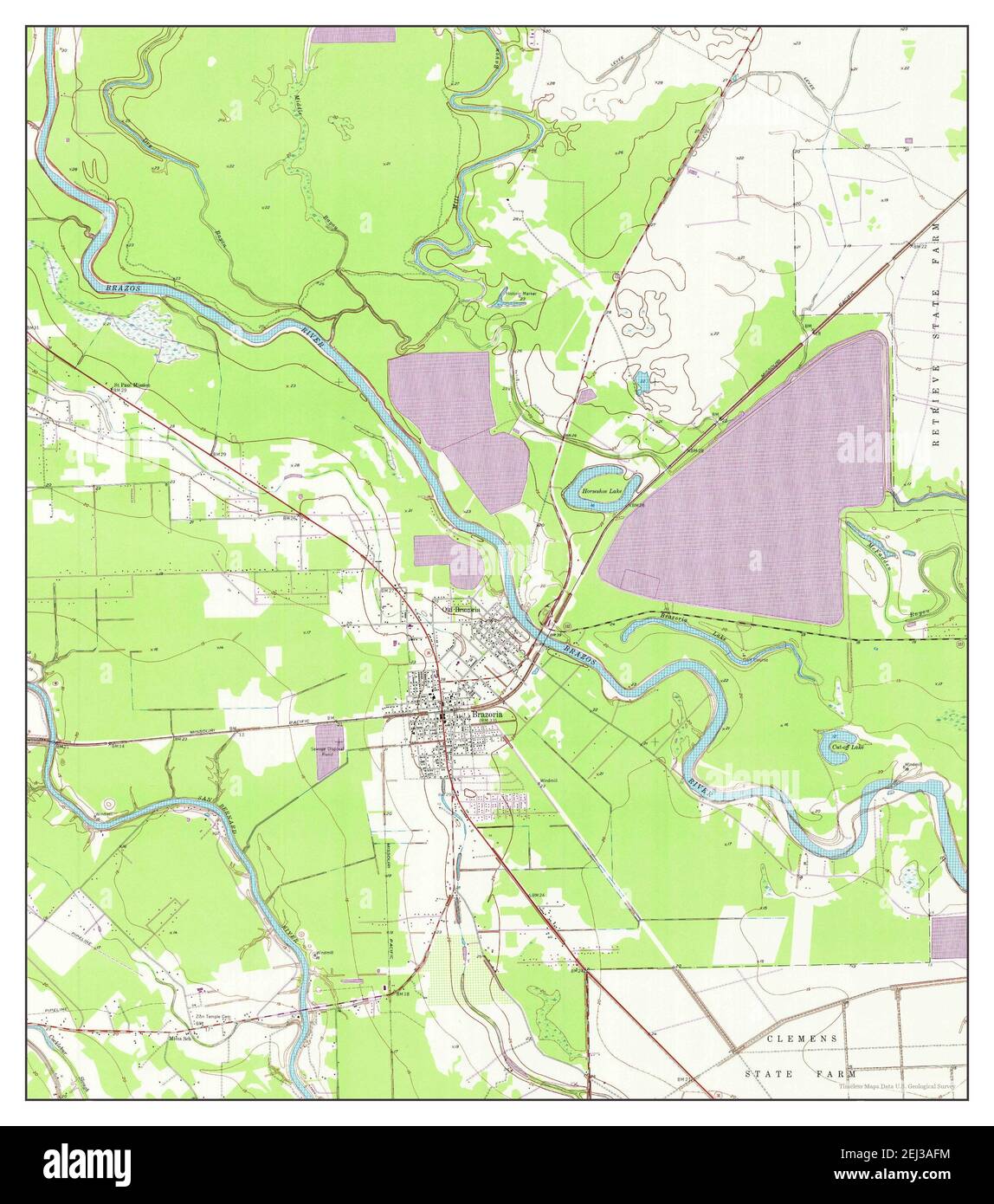 Brazoria, Texas, map 1952, 1:24000, United States of America by ...