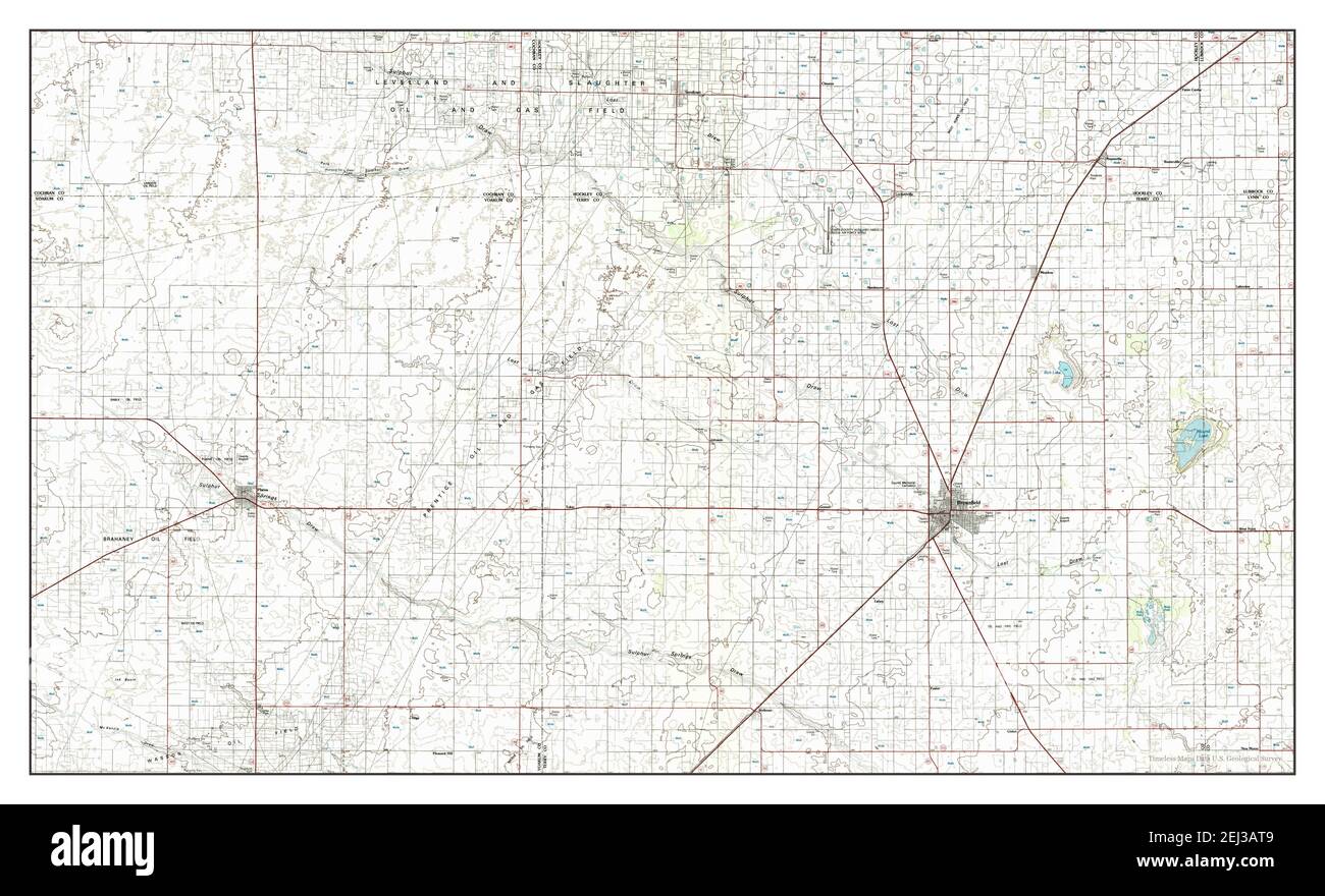 Brownfield, Texas, map 1985, 1:100000, United States of America by ...