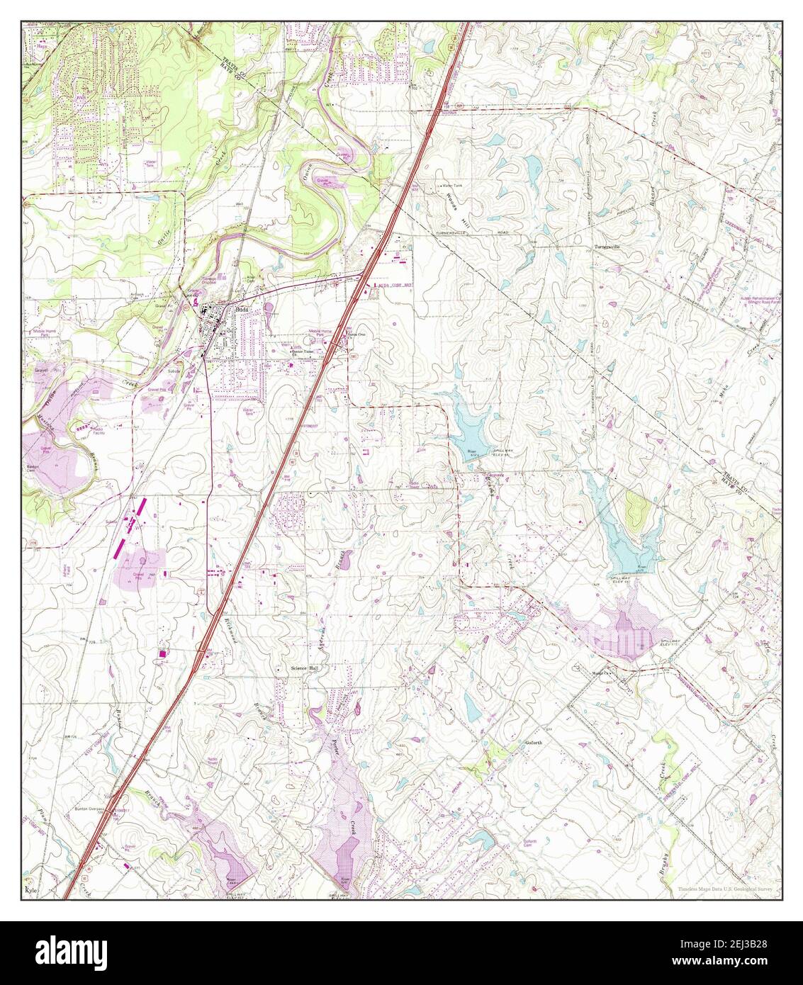 Buda, Texas, map 1968, 1:24000, United States of America by Timeless ...