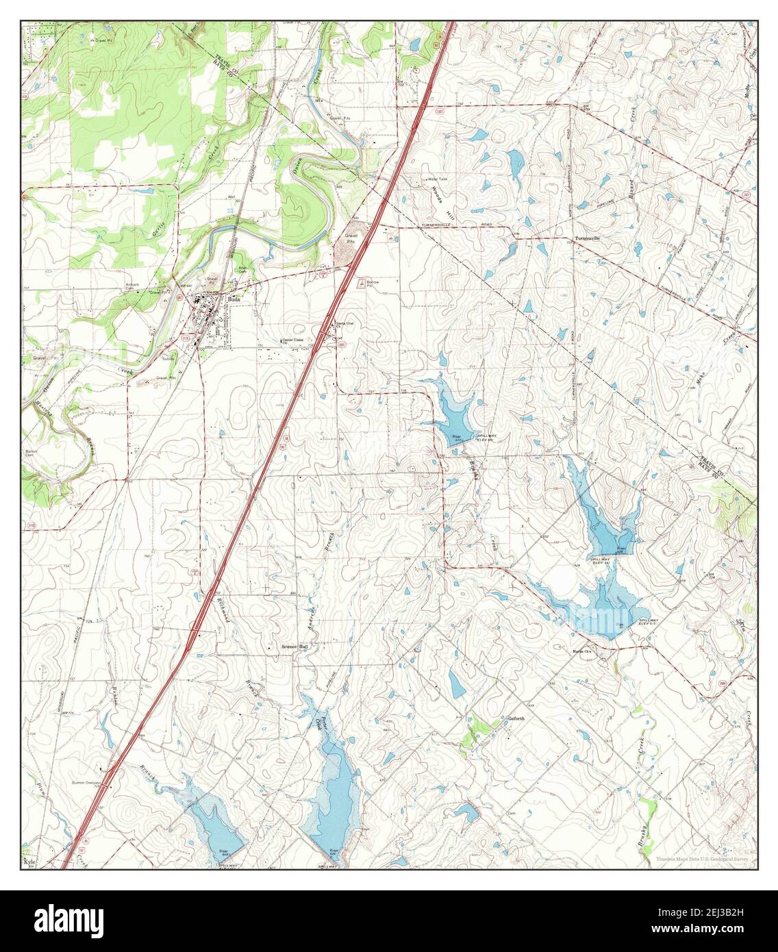 Buda, Texas, map 1968, 1:24000, United States of America by Timeless ...