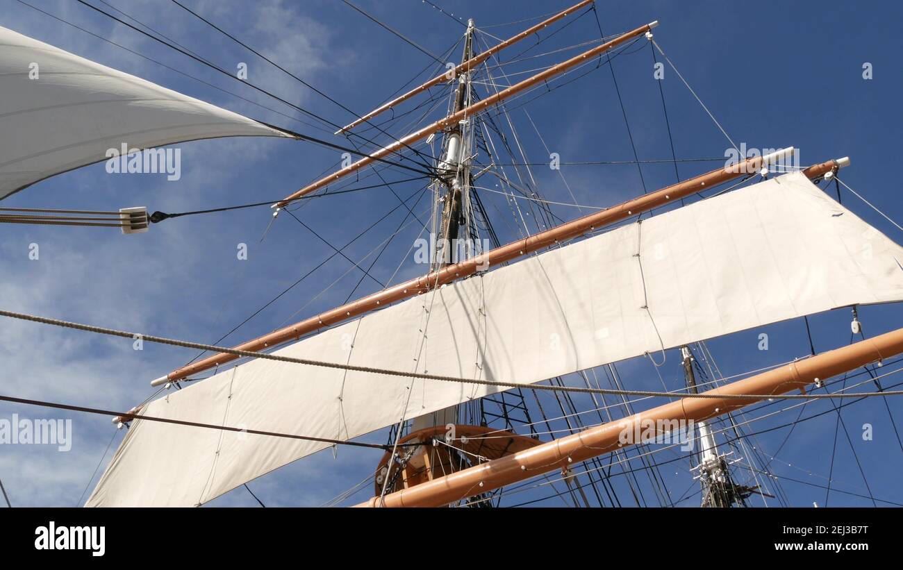 SAN DIEGO, CALIFORNIA USA - 30 JAN 2020: Retro sailing ship Star of ...