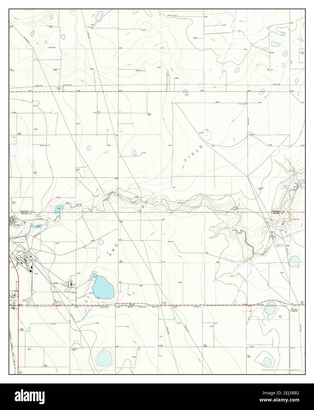 Cactus East, Texas, map 1963, 1:24000, United States of America by ...
