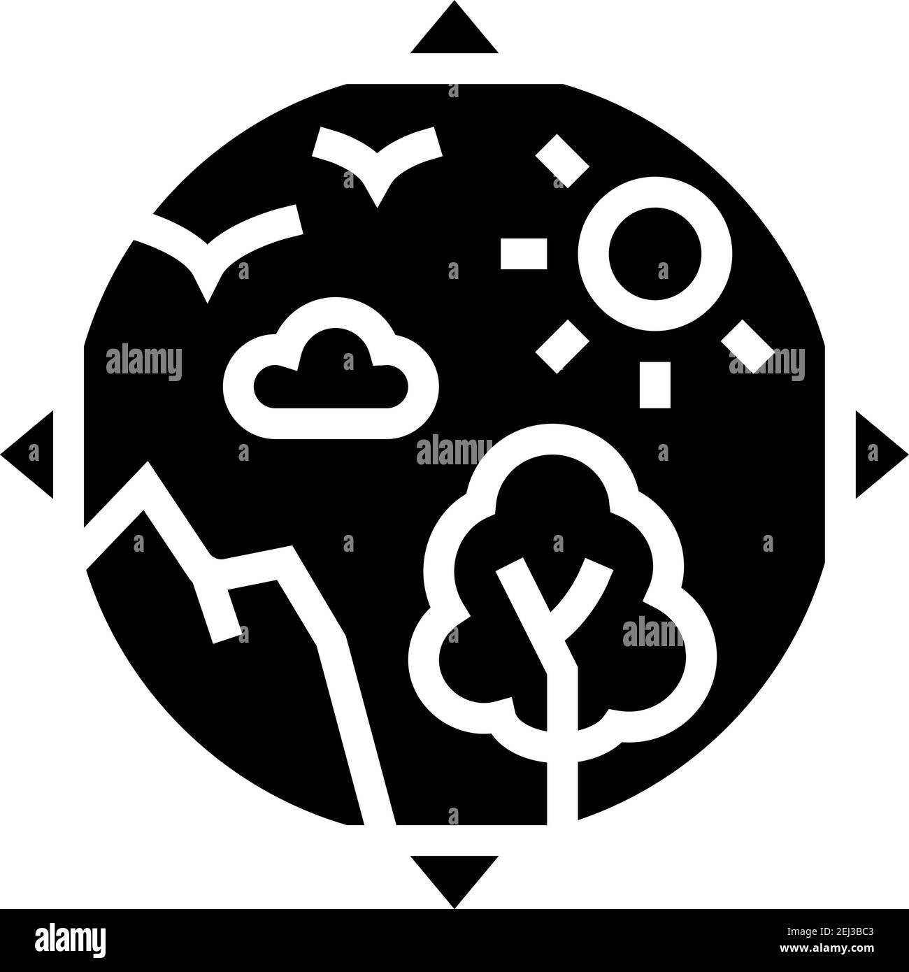 biosphere ecosystem glyph icon vector illustration Stock Vector Image ...