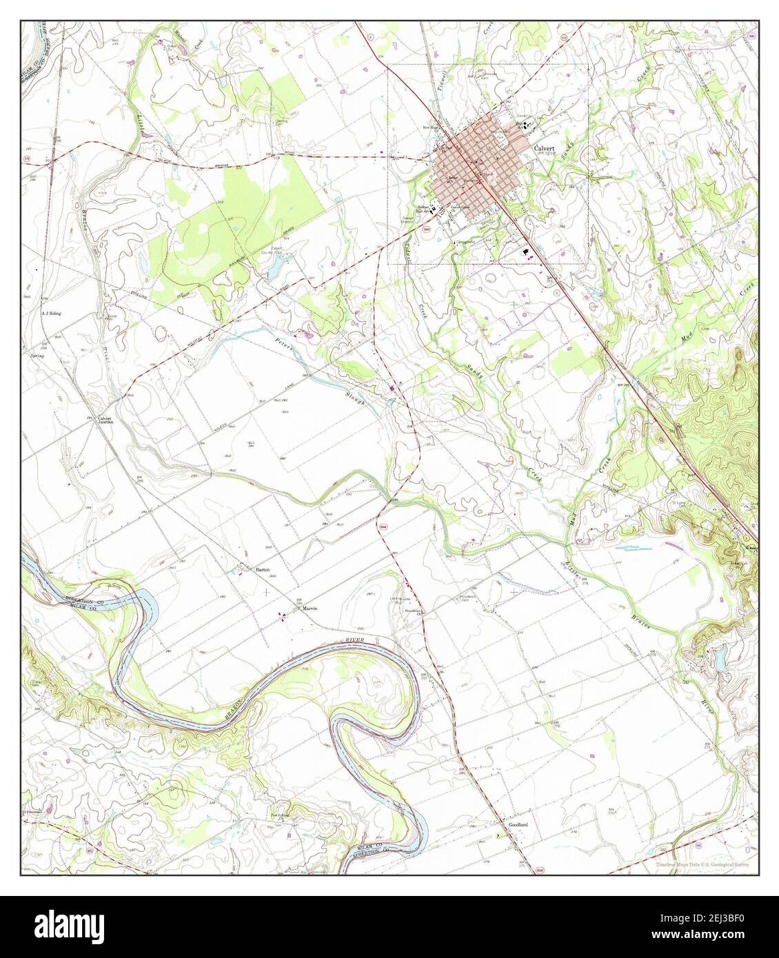 Calvert, Texas, map 1962, 1:24000, United States of America by Timeless ...