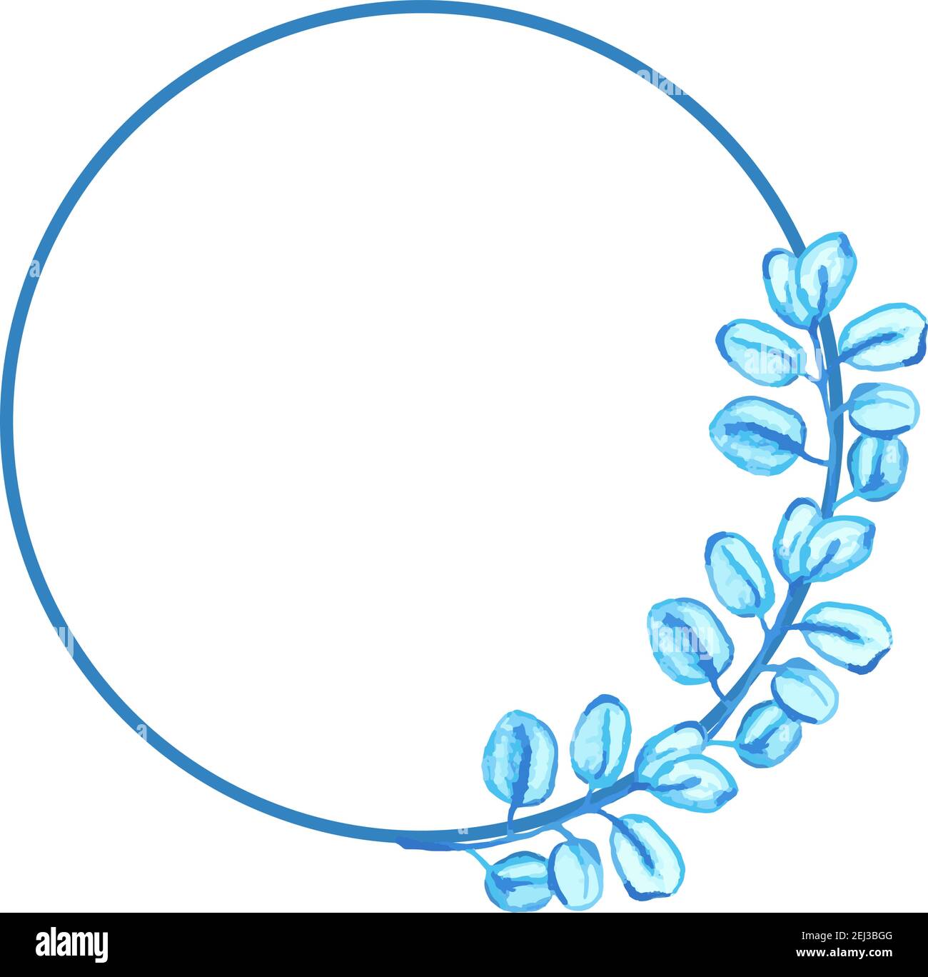 Watercolor wedding invitation blue Stock Vector Images - Alamy