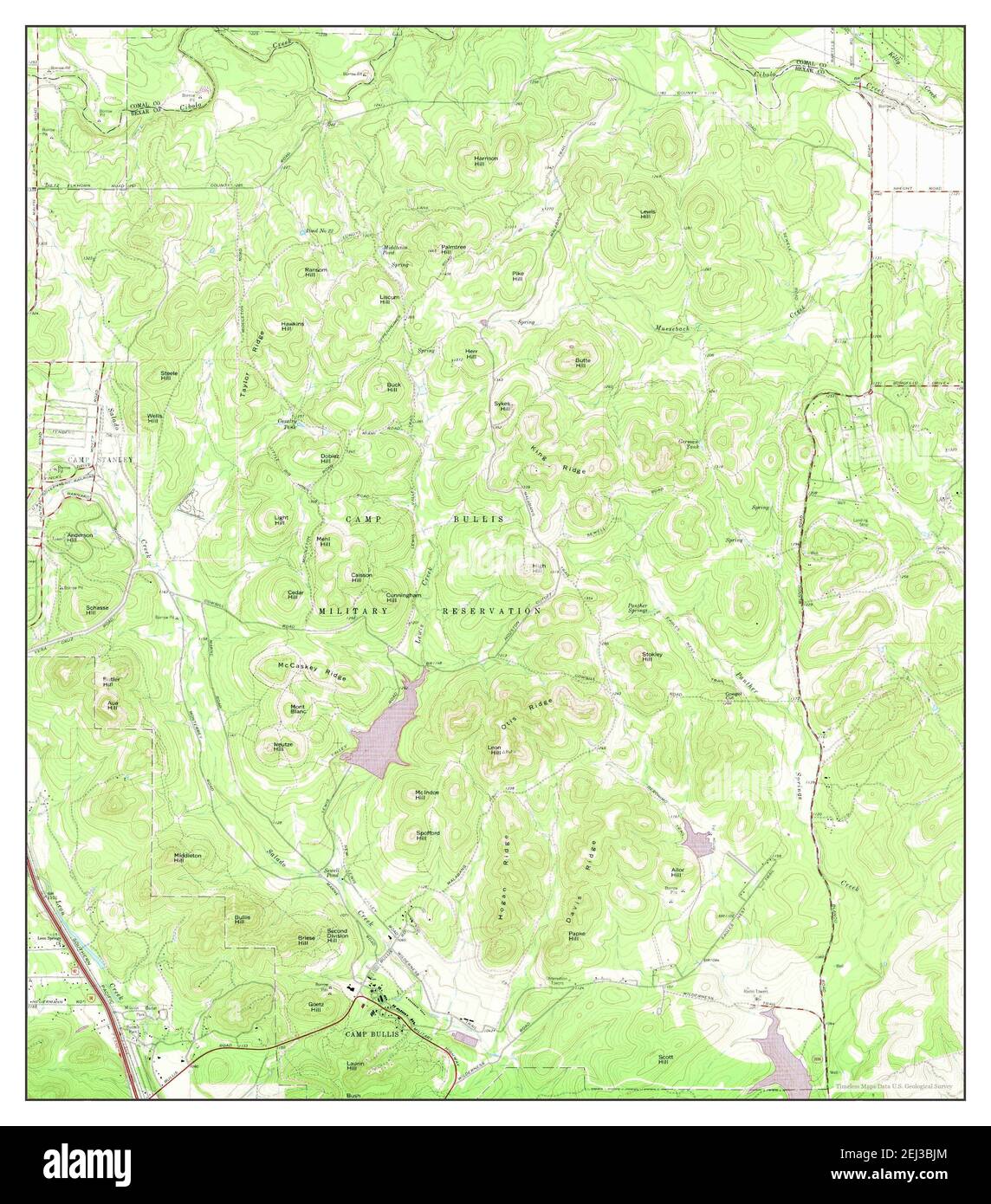 Camp Bullis, Texas, map 1965, 1:24000, United States of America by ...