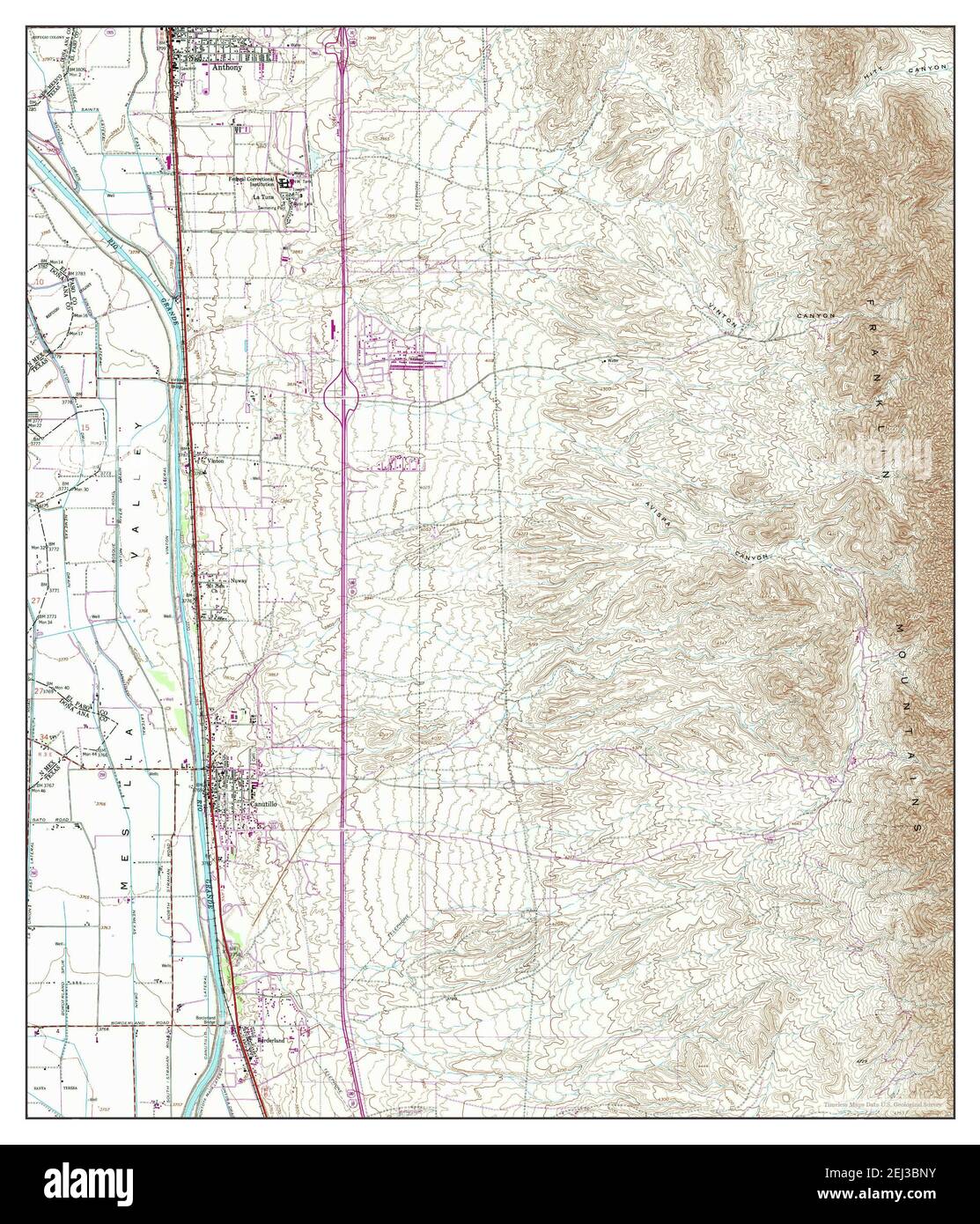 Canutillo, Texas, map 1955, 1:24000, United States of America by ...