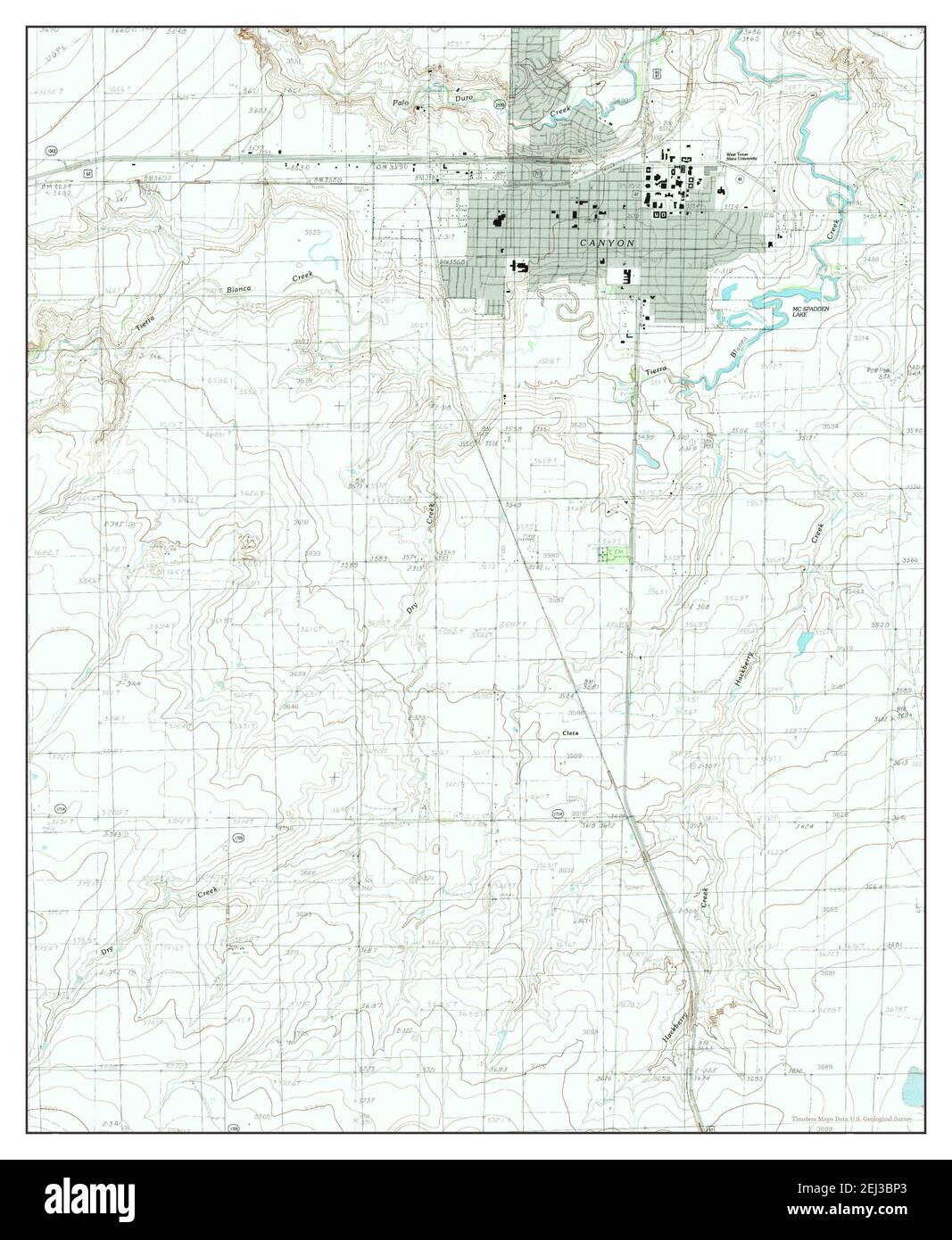 Canyon, Texas, map 1984, 1:24000, United States of America by Timeless ...