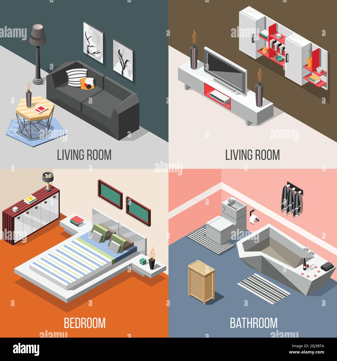 House interior hi Stock Vector Images - Alamy