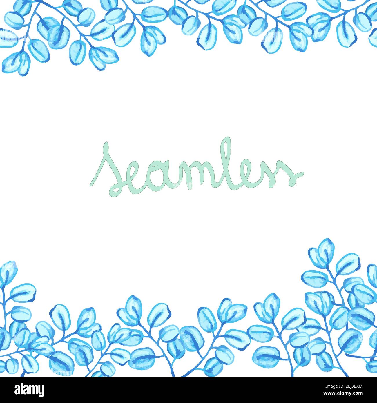 Seamless bourder eucalyptus frame Stock Vector Image & Art - Alamy