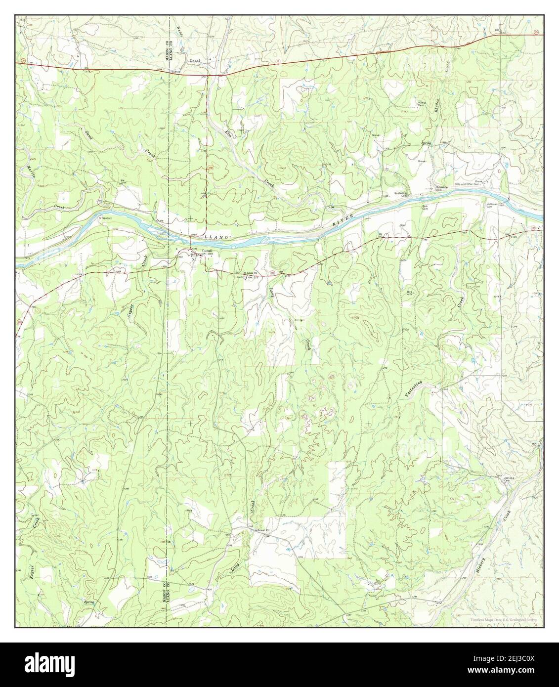 Castell, Texas, map 1967, 1:24000, United States of America by Timeless ...