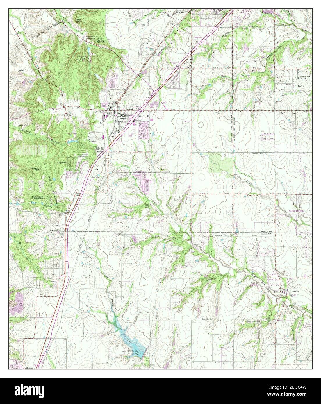 Map of cedar hill hi-res stock photography and images - Alamy