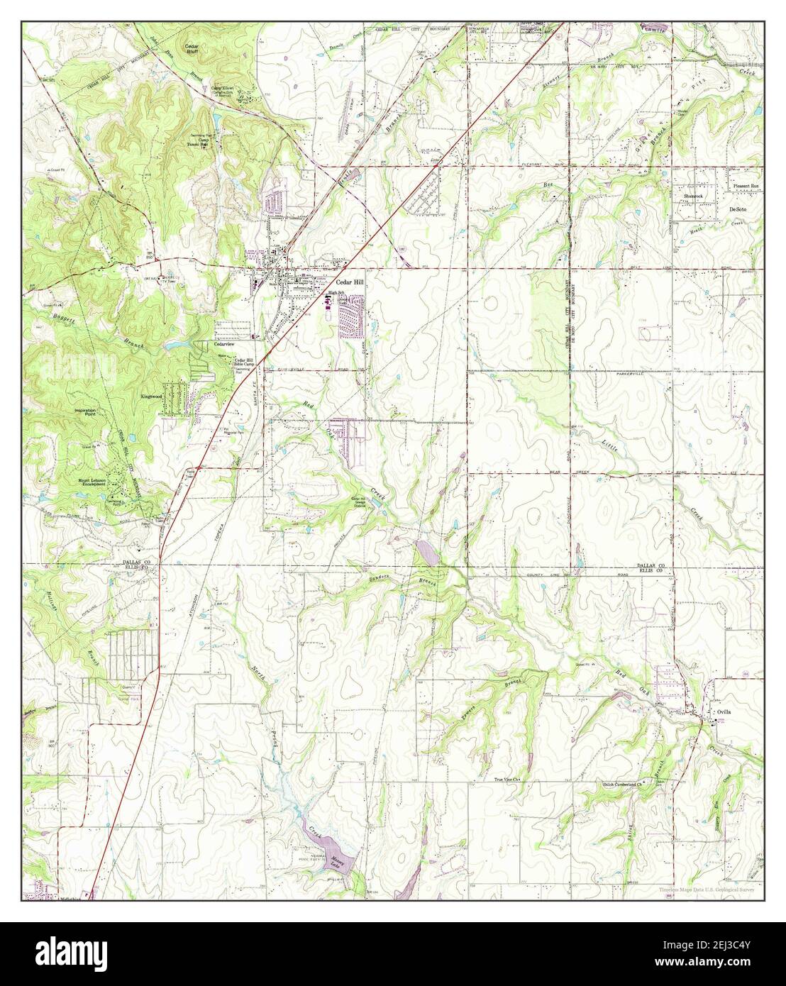 Cedar Hill, Texas, map 1959, 1:24000, United States of America by ...