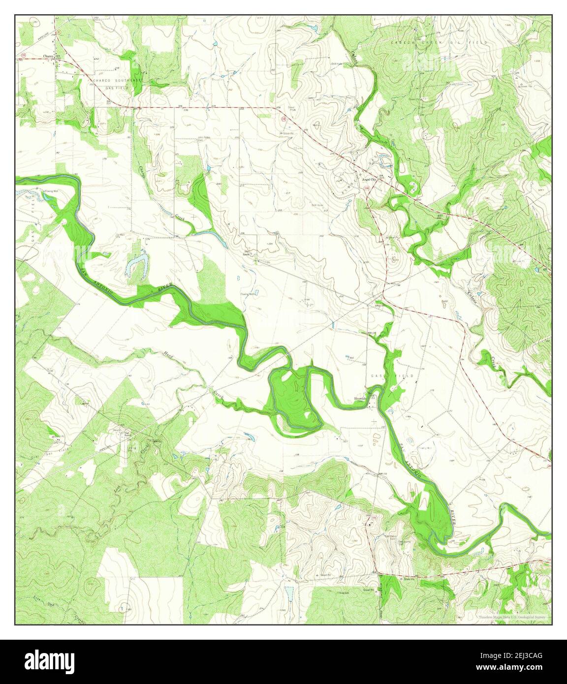 Charco, Texas, map 1963, 1:24000, United States of America by Timeless ...
