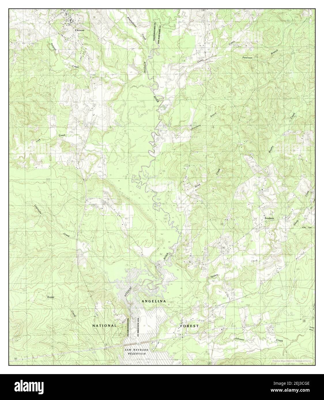 Chireno South, Texas, map 1984, 1:24000, United States of America by ...