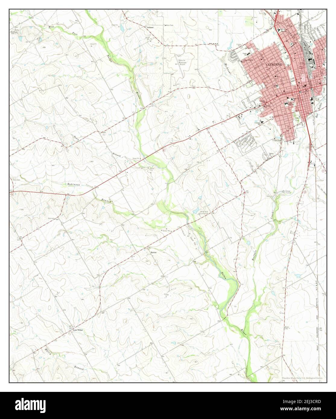 Map of cleburne hi-res stock photography and images - Alamy