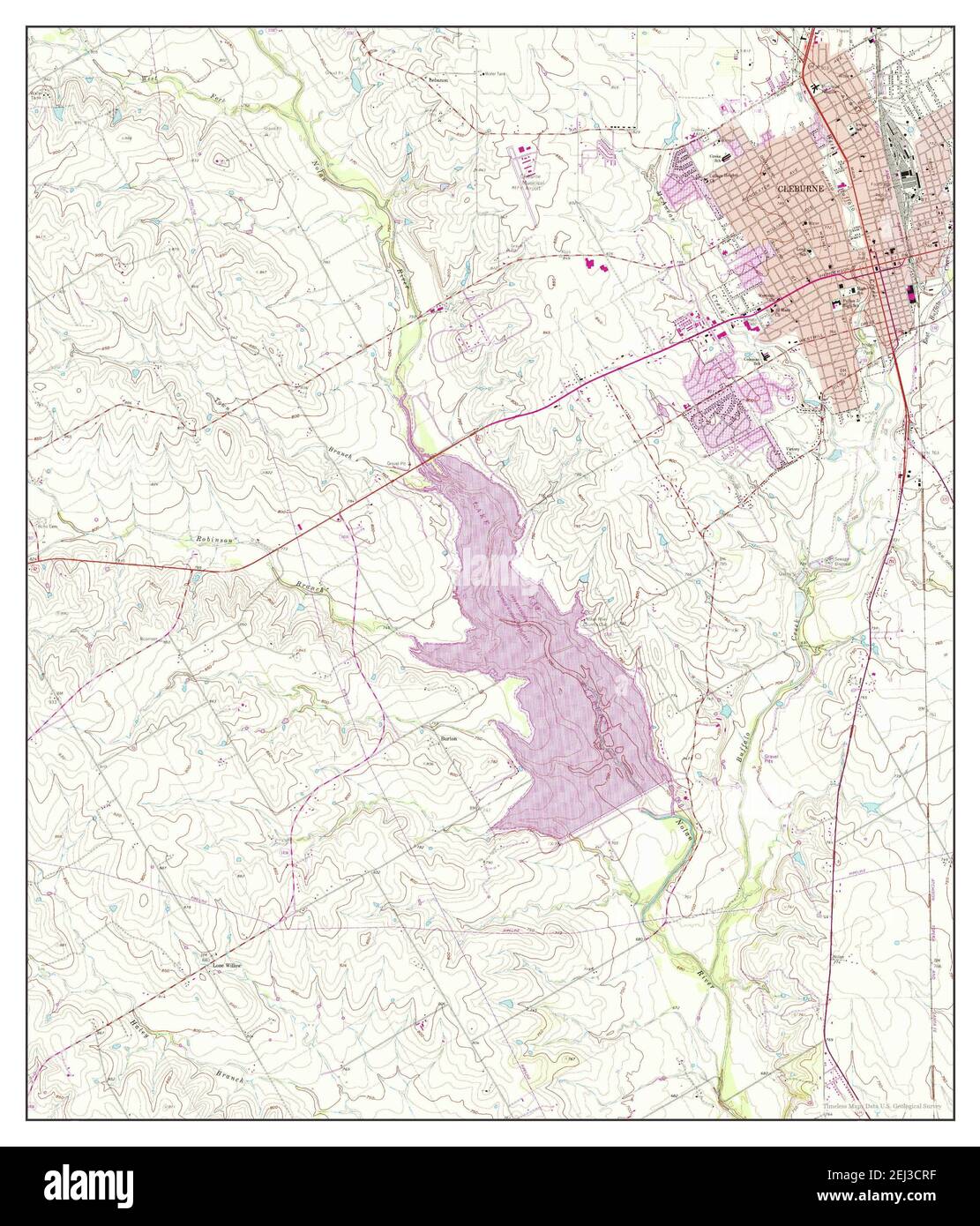 Map of cleburne hi-res stock photography and images - Alamy