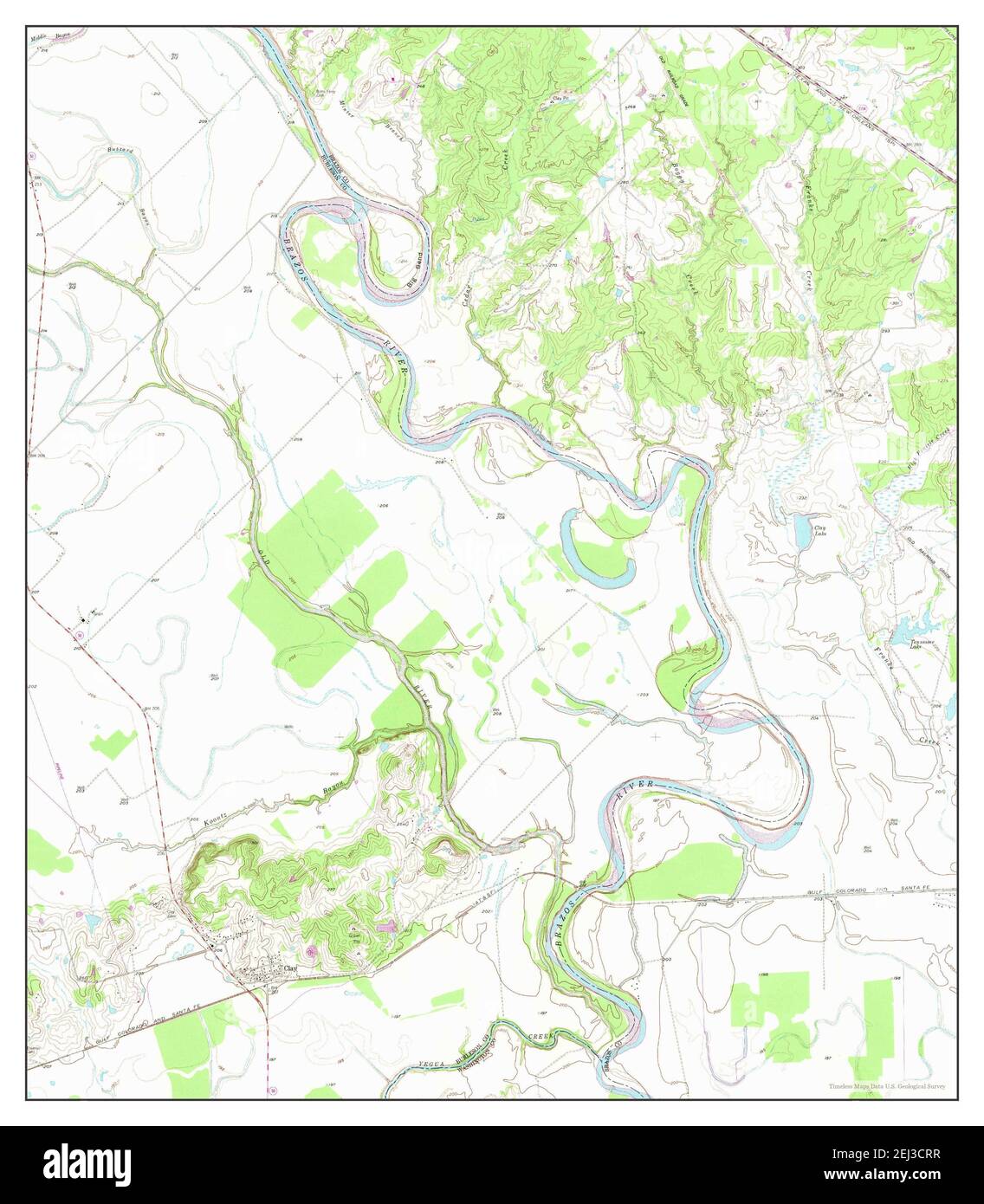 Clay, Texas, map 1959, 1:24000, United States of America by Timeless ...