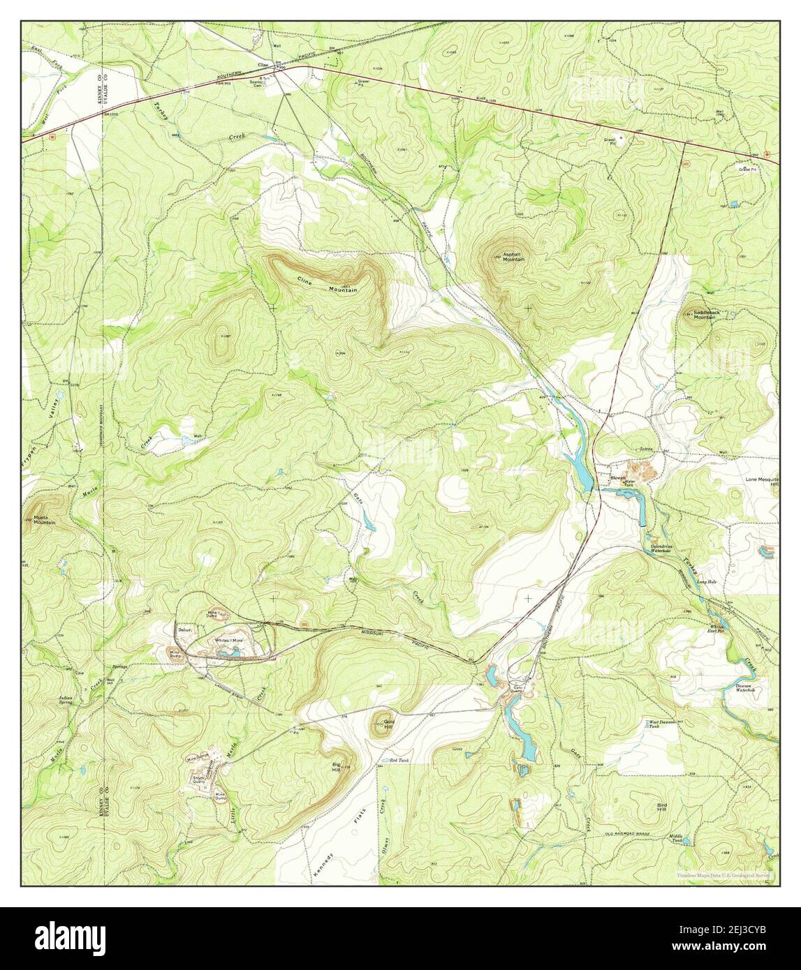 Cline, Texas, map 1974, 1:24000, United States of America by Timeless ...