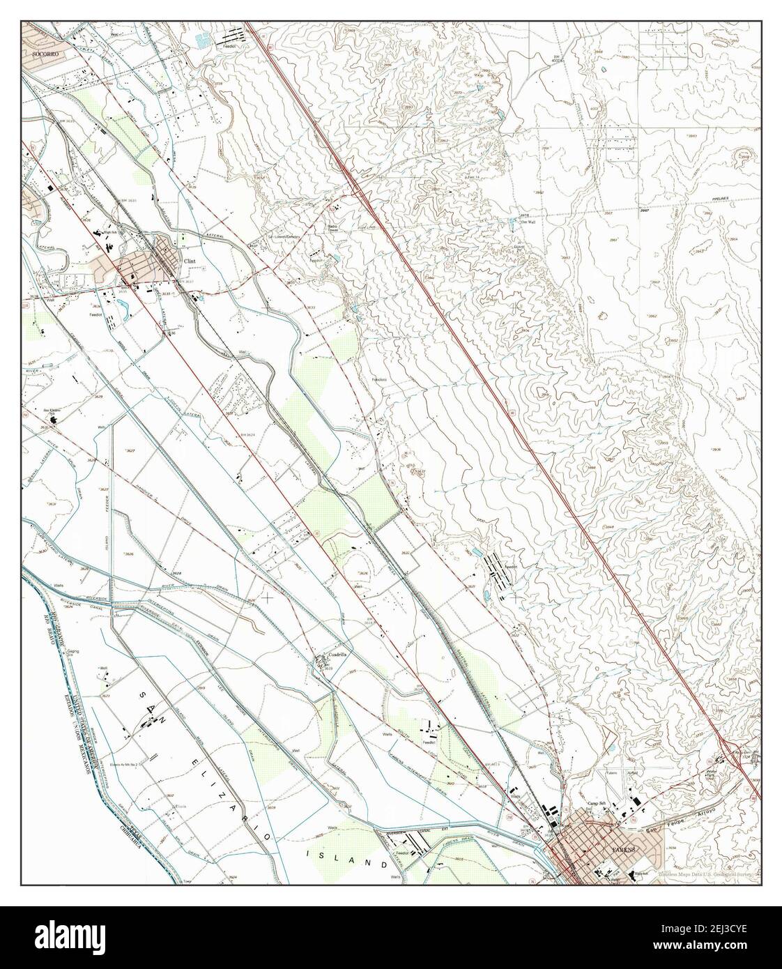 Clint, Texas, map 1995, 1:24000, United States of America by Timeless ...