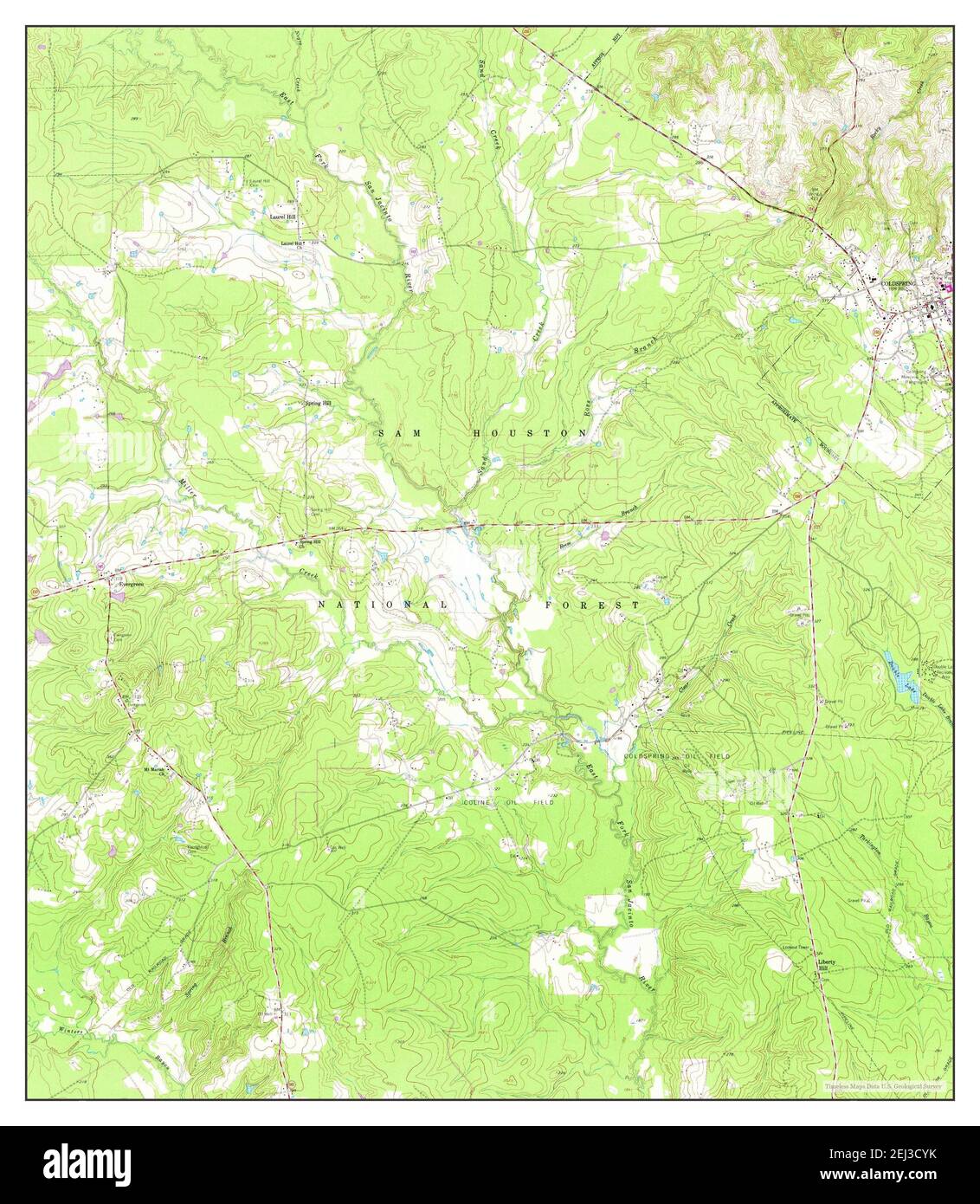 Coldspring, Texas, map 1960, 1:24000, United States of America by ...
