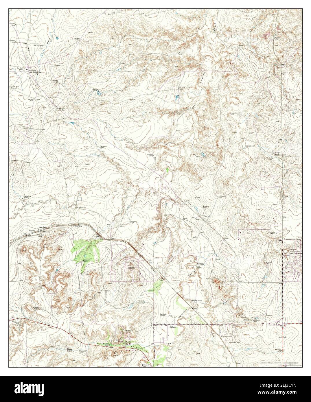Cliffside, Texas, map 1953, 1:24000, United States of America by ...